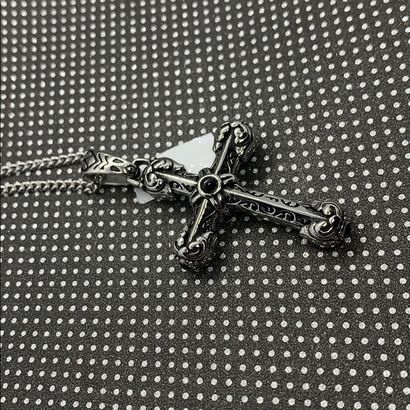 Accessories | Chroma Cross Pendant Necklace In Stainless Steel | Poshmark